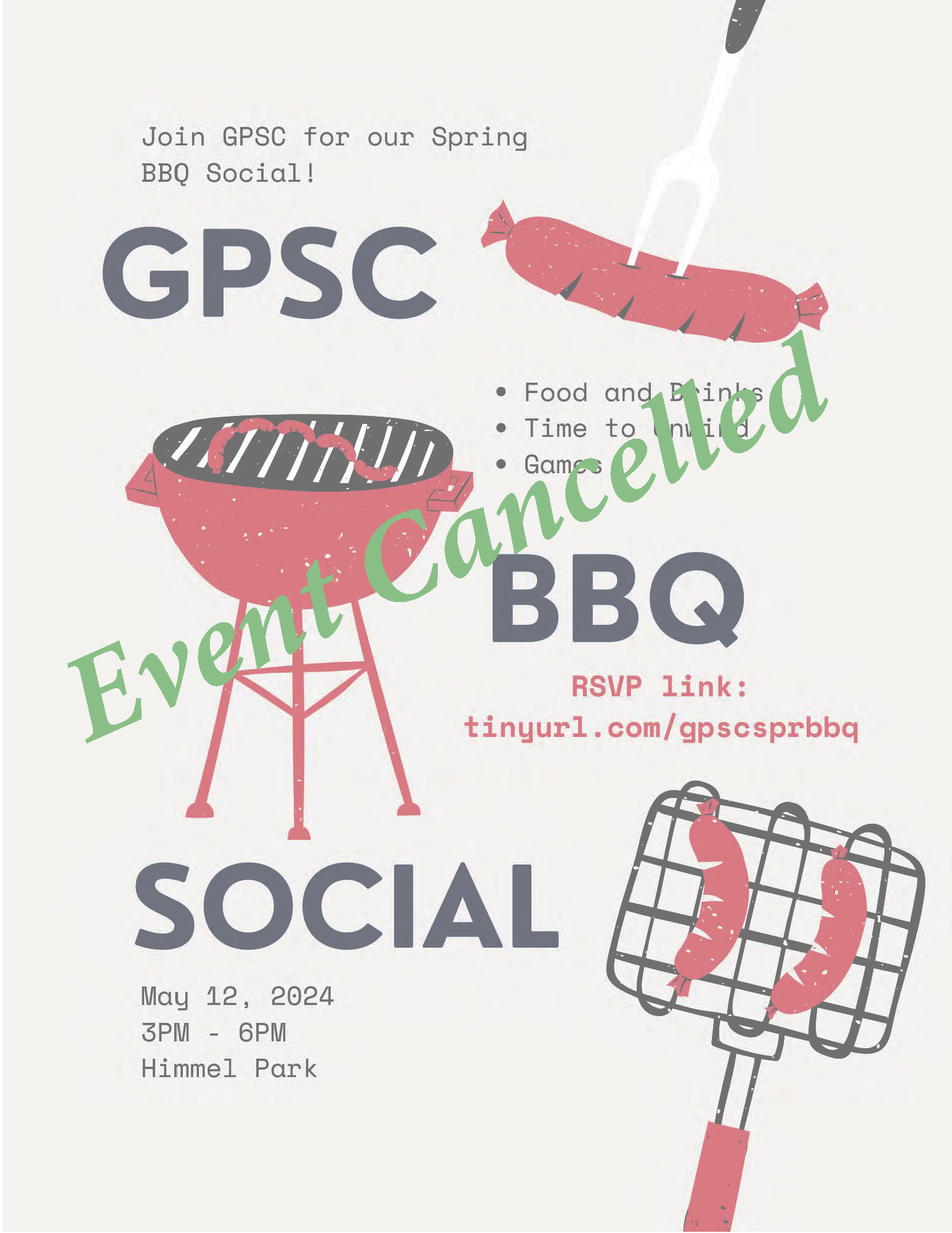 Spring BBQ Social - Event Has Been Cancelled | GPSC